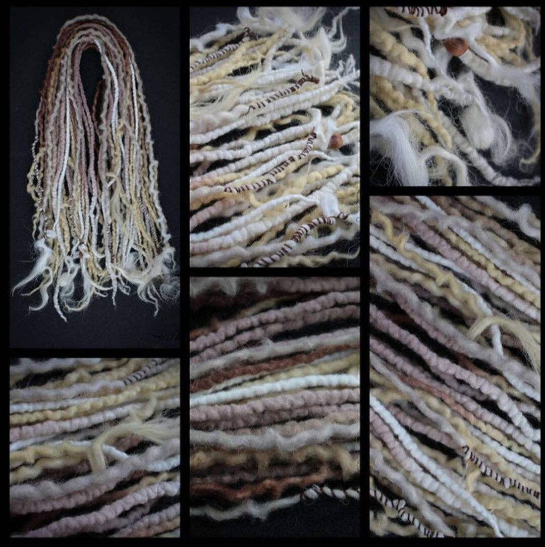Pre Made Ready to Ship Wool Dreadlock Double Ended De Blonde Textured ...