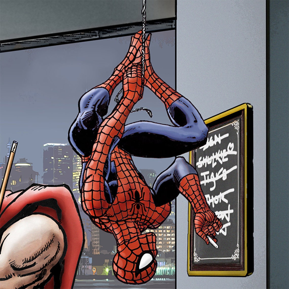 Marvel Superheroes Relax Playing Pool: Black Widow Hulk | Etsy