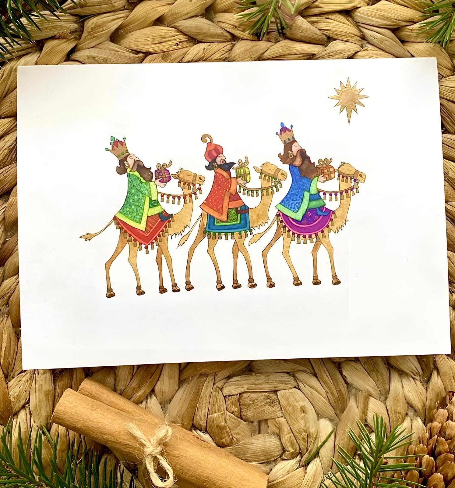 Three Wise Men Christmas Card - Etsy UK