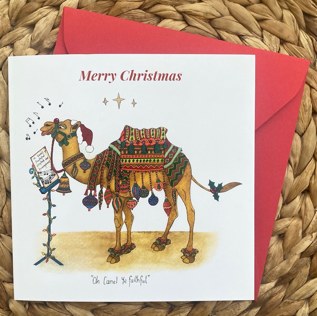 Christmas Card Featuring a Camel Singing oh Camel Ye - Etsy UK