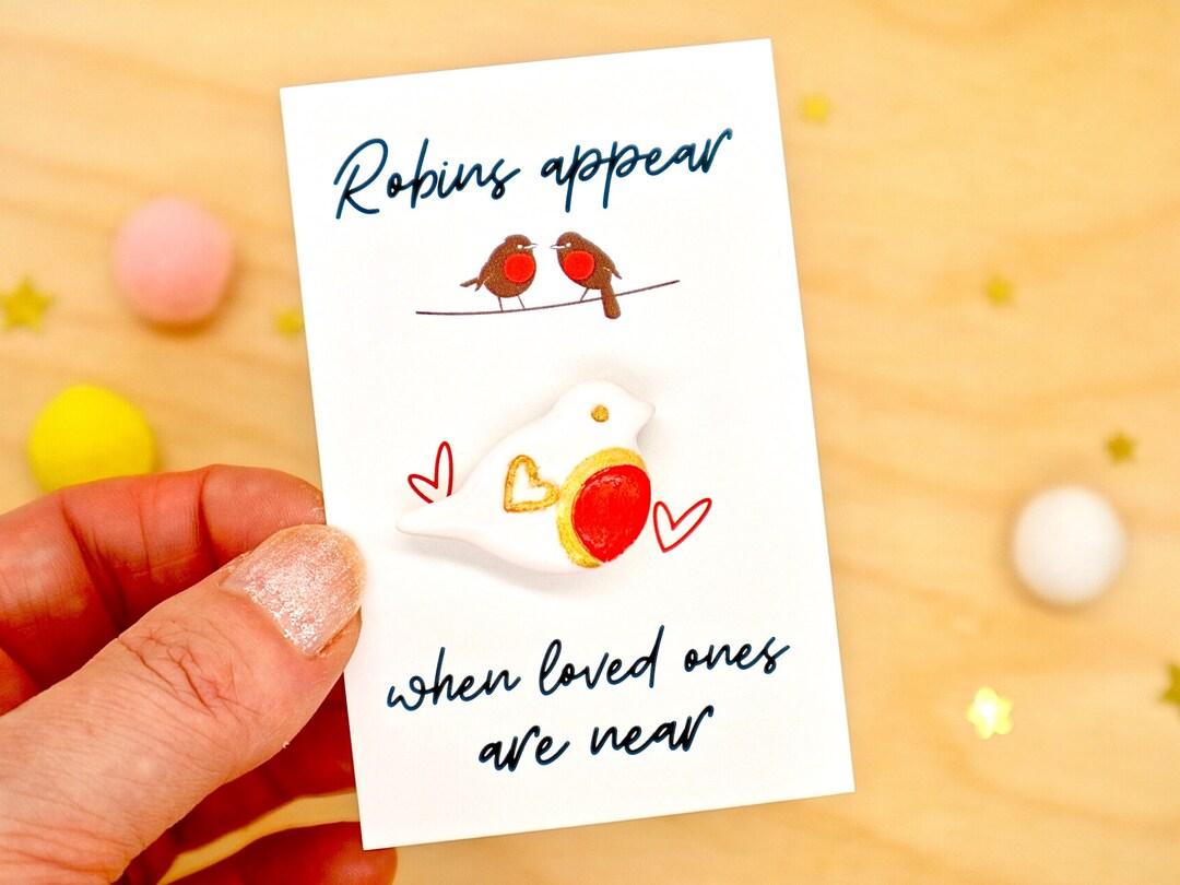 Robin Pocket Hug, Tiny Cute, Robins Appear When Loved Ones Are Near ...