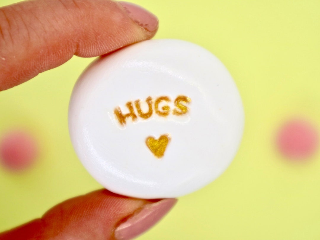 Personalised Hug Pebble Pocket Hug Hug Stone Positivity - Etsy.de