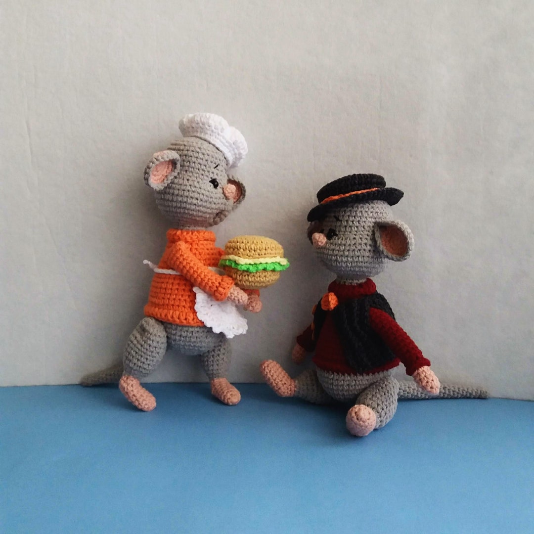 Crochet PATTERN for Couple of Mice Hank and Holly, Amigurumi Mice ...