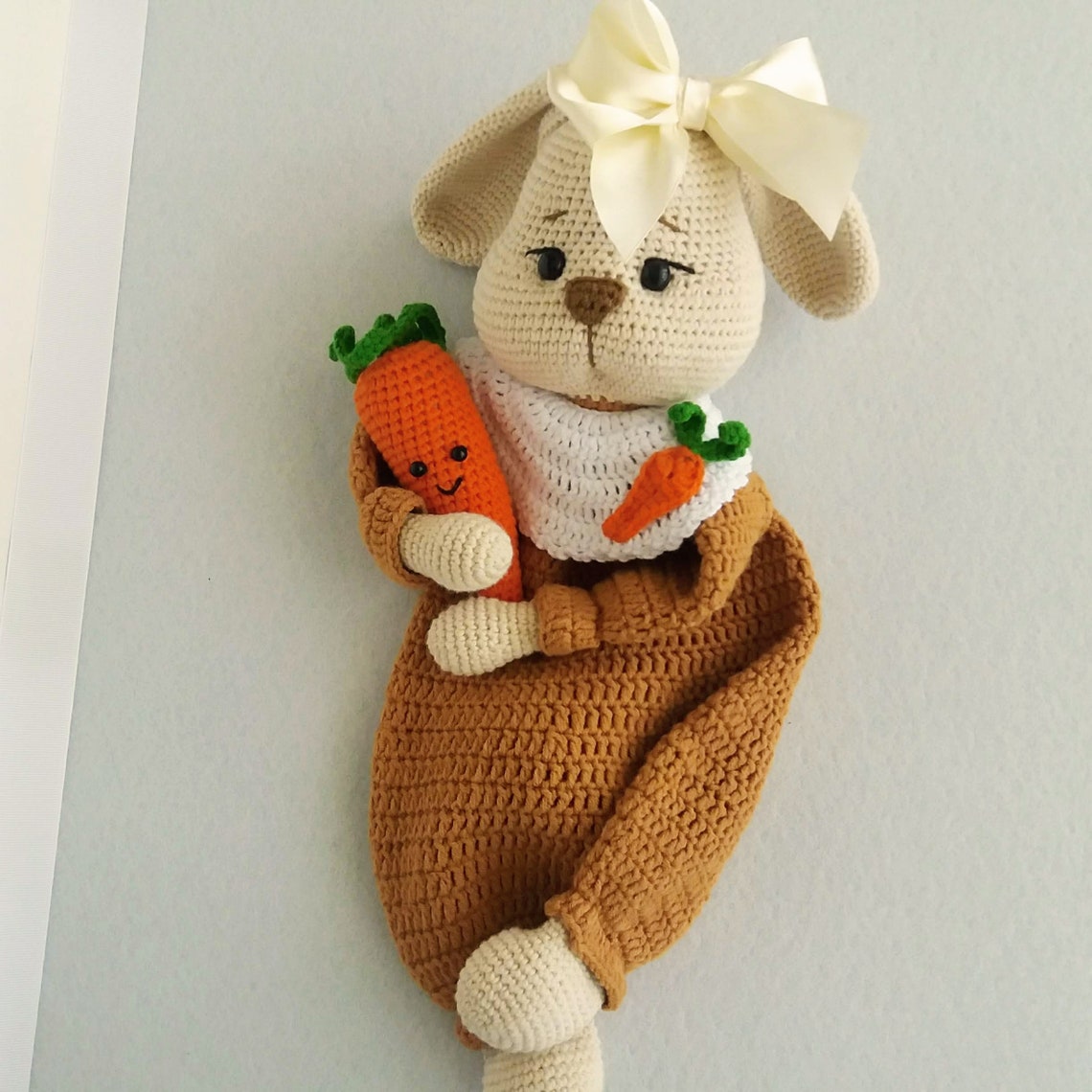 Bunny Lovey Crochet Pattern Small Carrot Bunny Security - Etsy