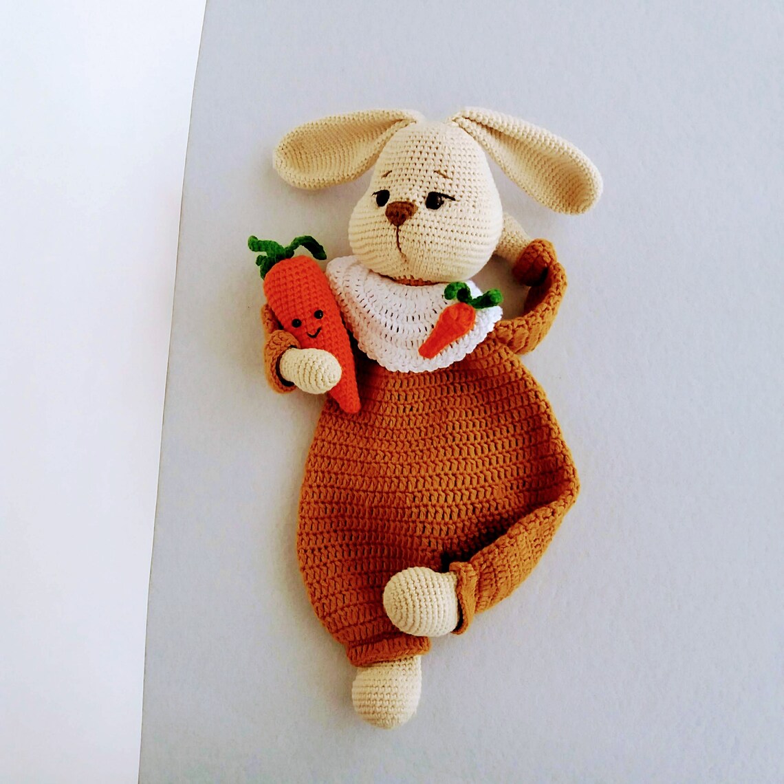 Bunny Lovey Crochet Pattern Small Carrot Bunny Security - Etsy
