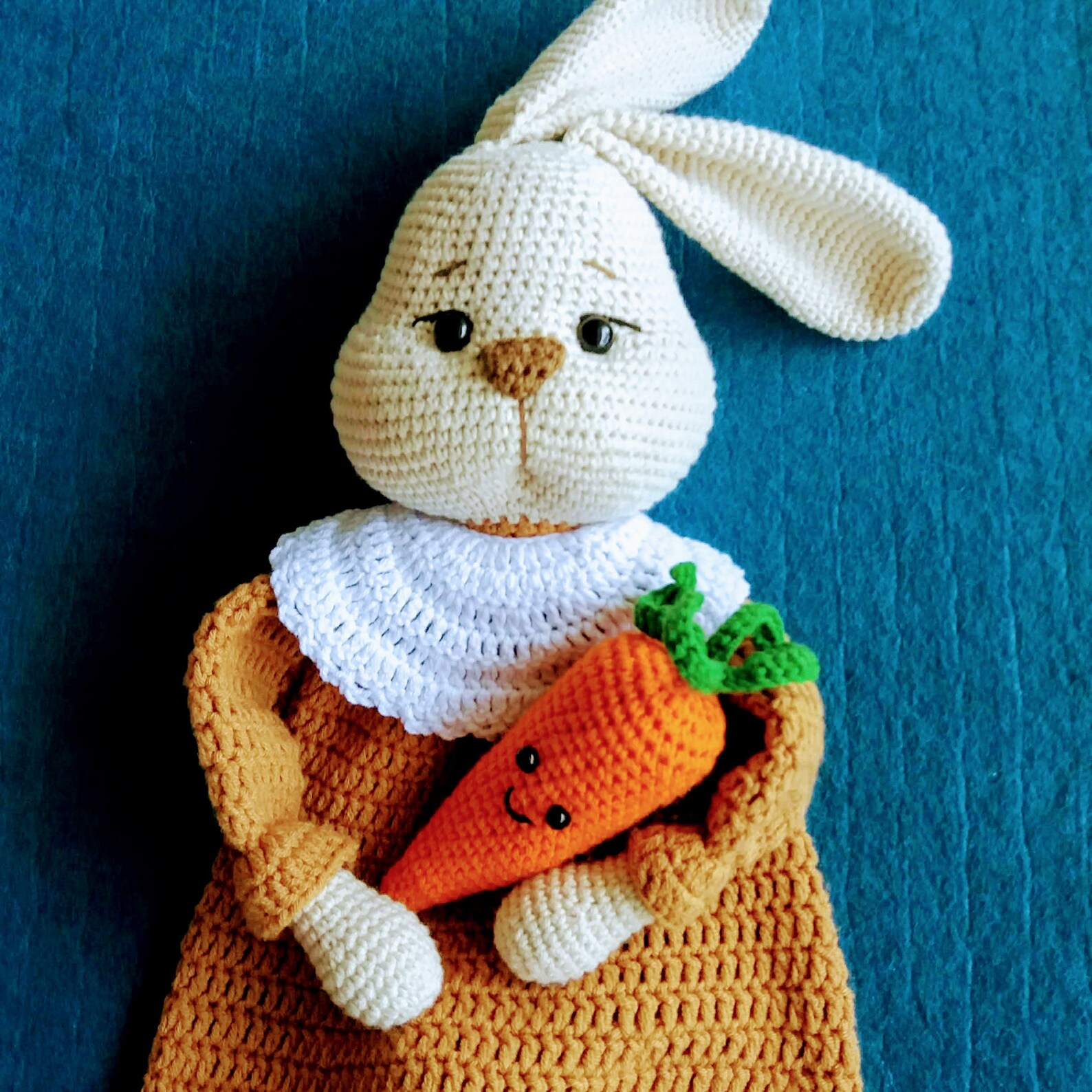 Bunny Lovey Crochet Pattern Small Carrot Bunny Security - Etsy