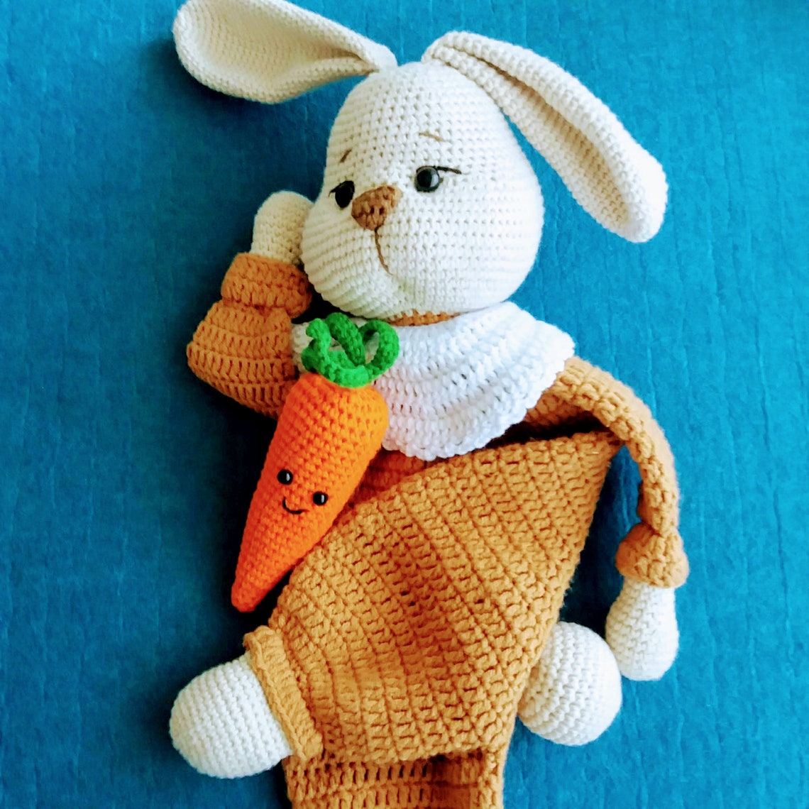 Bunny Lovey Crochet Pattern Small Carrot Bunny Security - Etsy