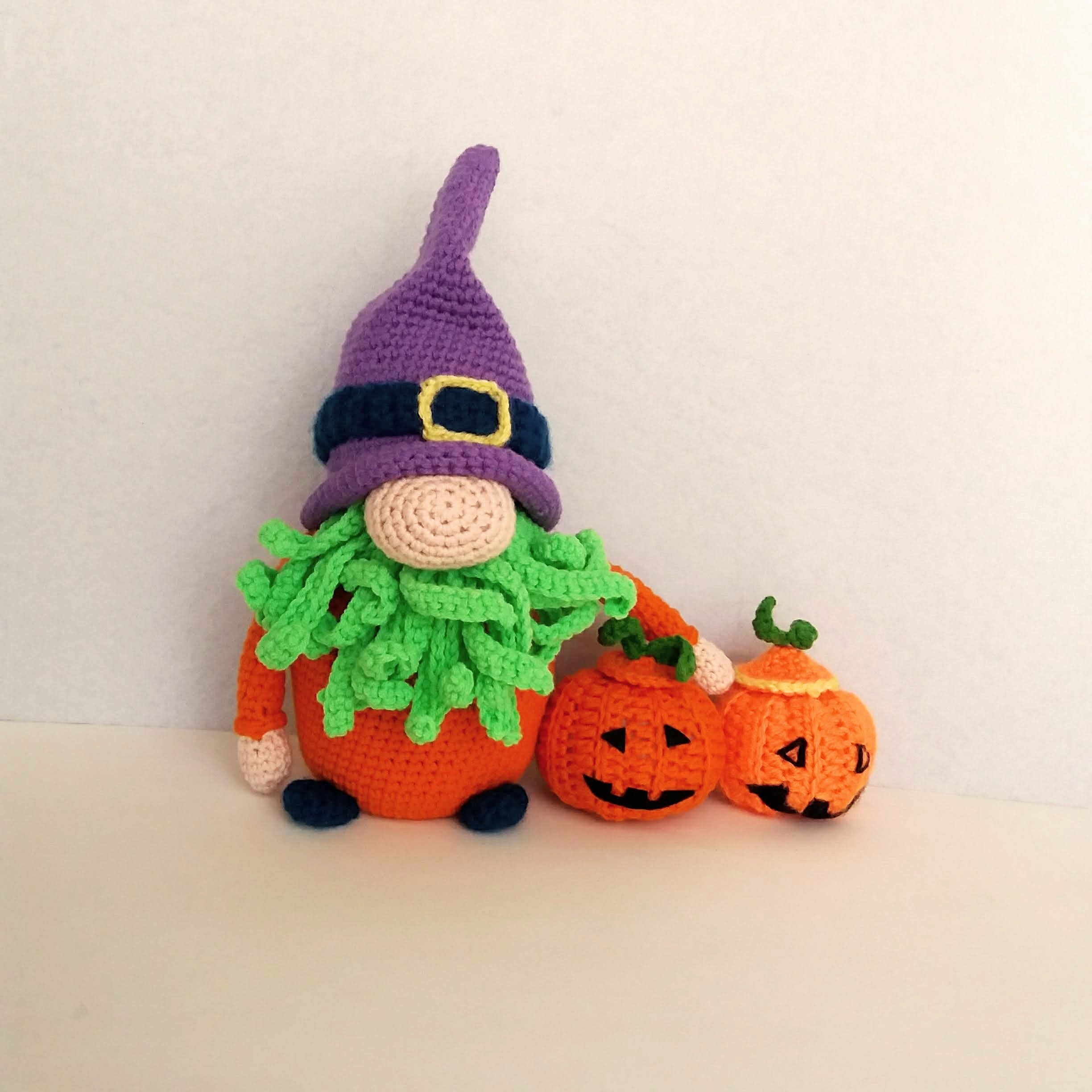 Crochet PATTERN for Halloween Gnome Crochet Gnome and Small - Etsy