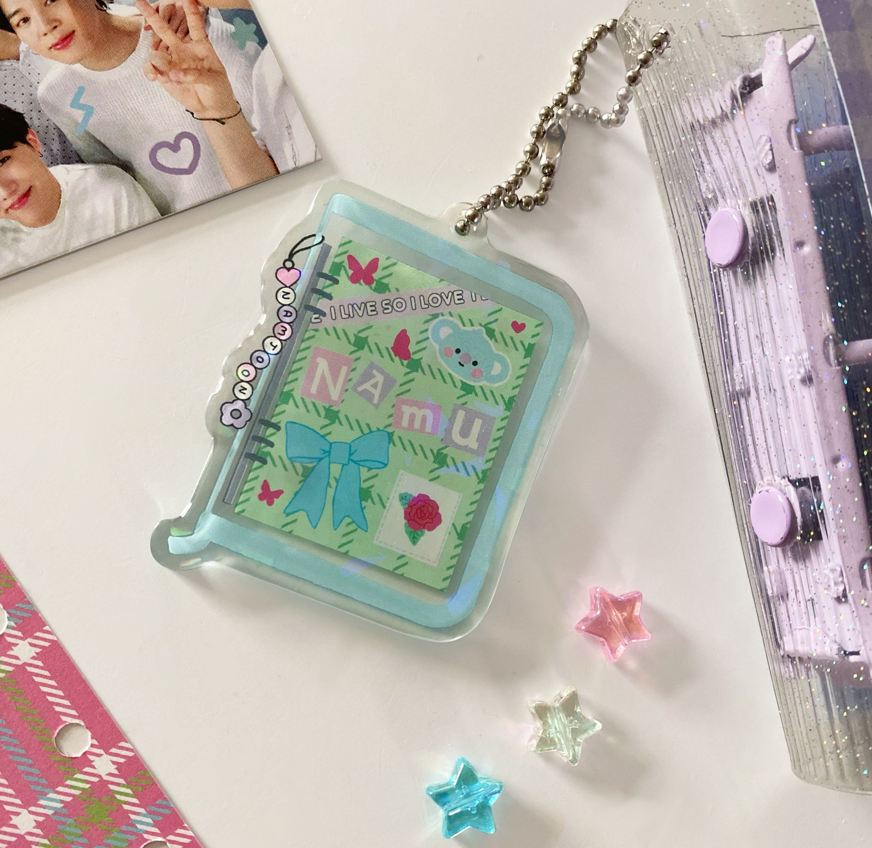 BTS Namjoon and Jungkook Holographic Acrylic Keychain | Etsy