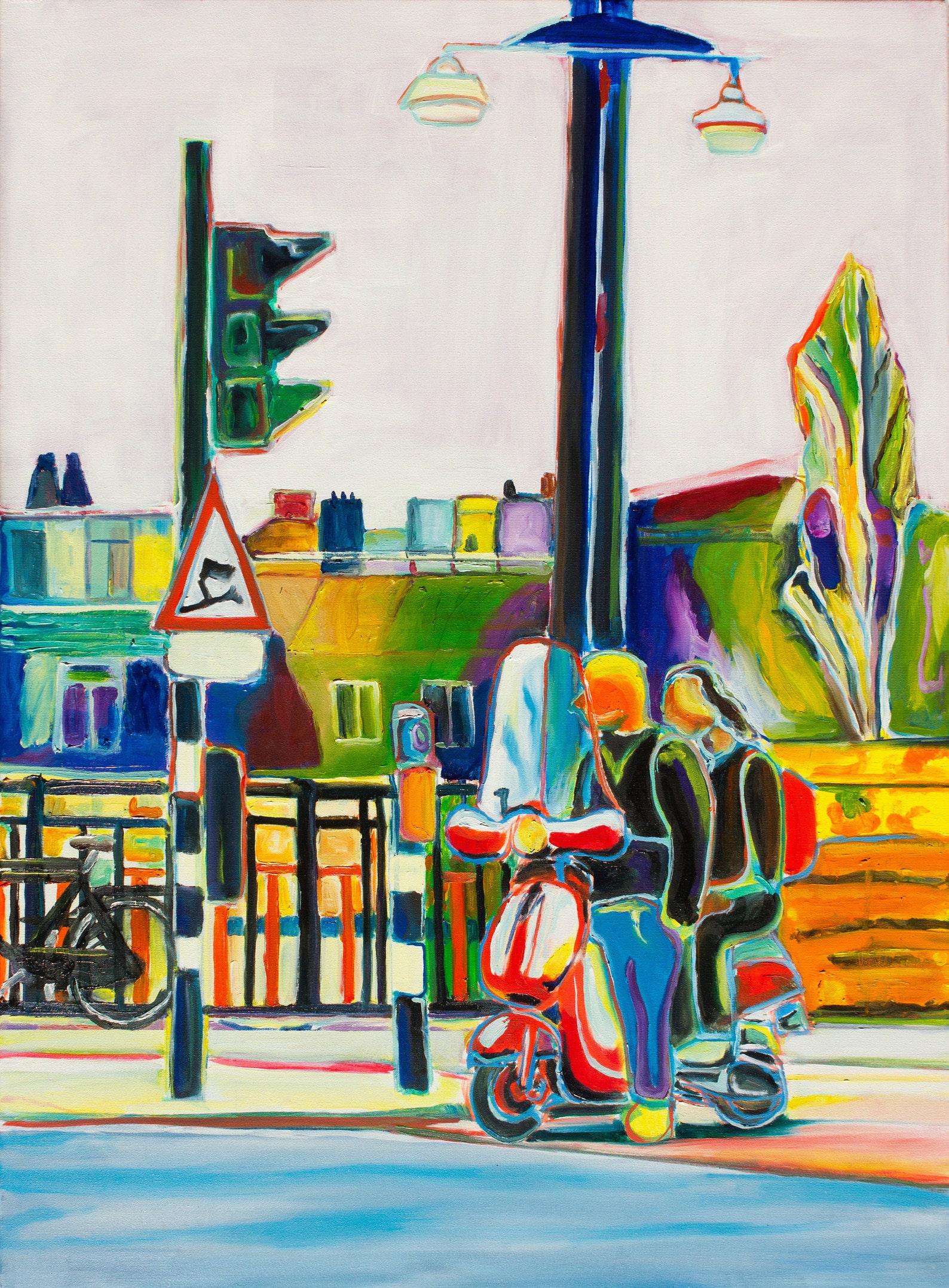 Oil painting abstract Traffic light 3 | Etsy