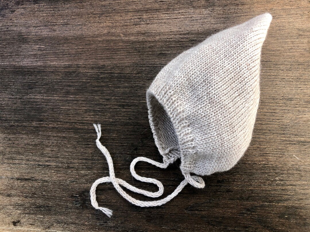 Newborn Baby Merino Boy Girl Pixie Bonnet Beige Knit Wool Kids Spring ...