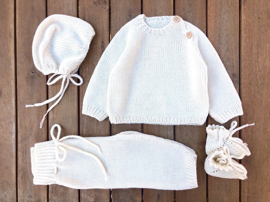 White Baby Set Baptism Merino Wool Toddler Kids Milk All in One ...