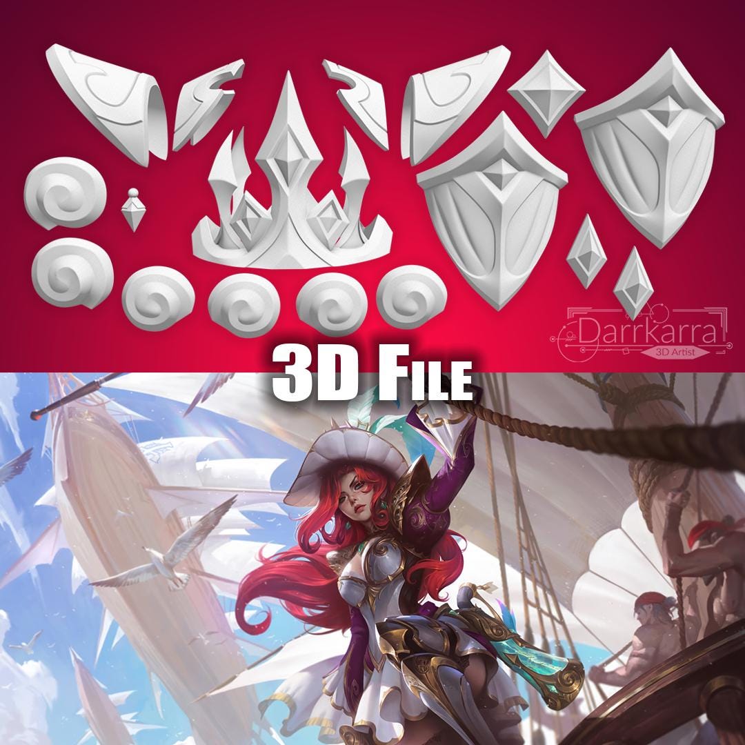 Miss Fortune Battle Queen Accessories League of Legends STL Files - Etsy