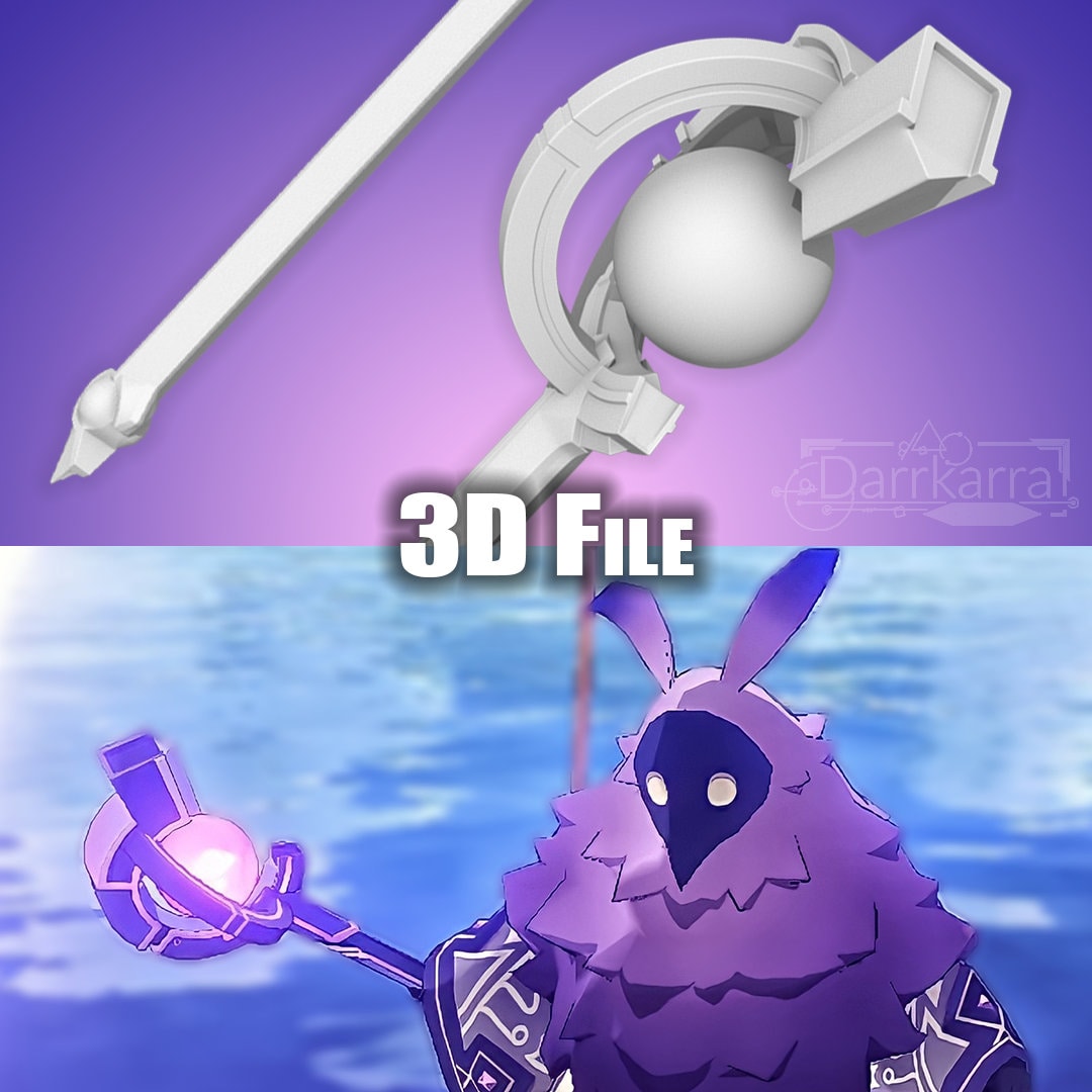 Electro Abyss Mage Staff Genshin Impact STL - Etsy