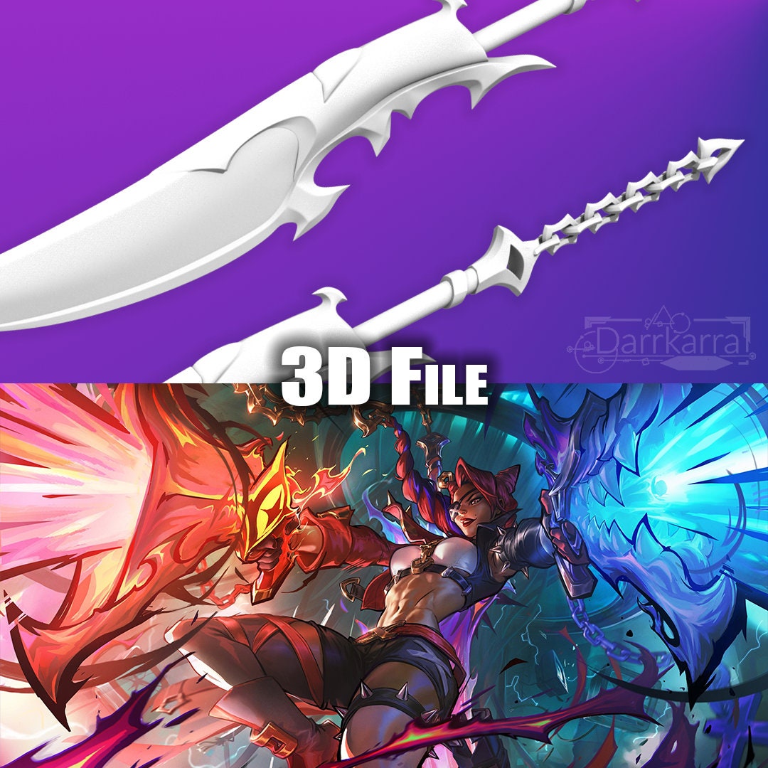 Samira Soul Fighter Sword League of Legends STL File - Etsy