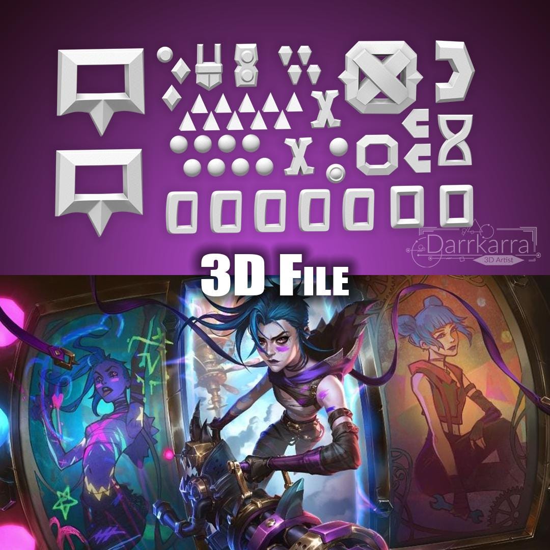 Jinx Arcane Fractured League of Legends STL Files - Etsy