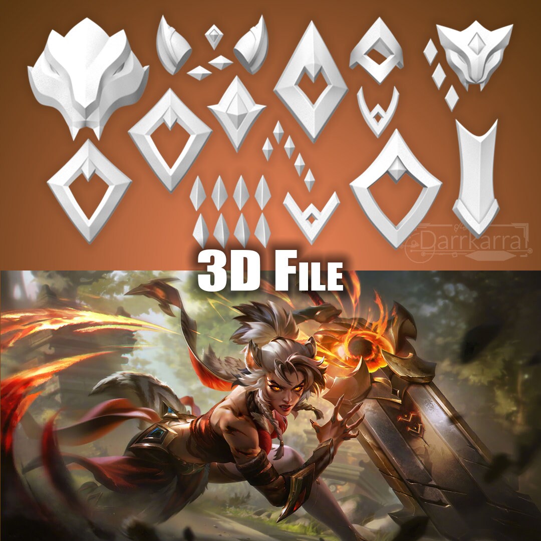 Riven Primal Ambush Accessories League of Legends STL Files - Etsy