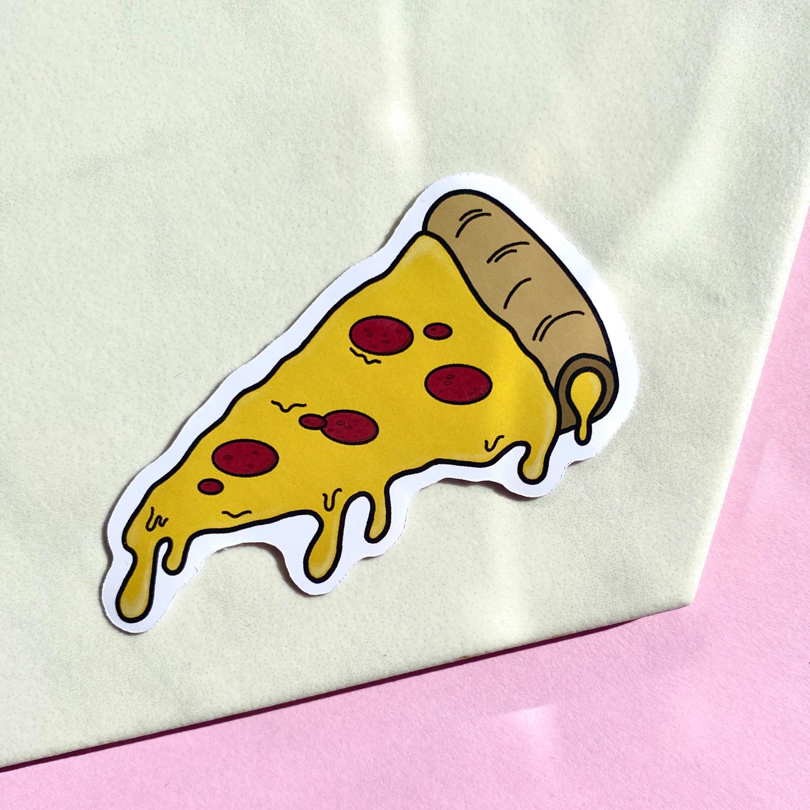 Pizza Slice Sticker Pepperoni Pizza Decal Fast Food Stuffed - Etsy