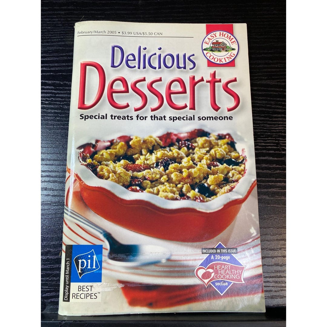 Pillsbury Cookbook Booklet Easy Home Cooking Delicious Desserts Feb/mar ...