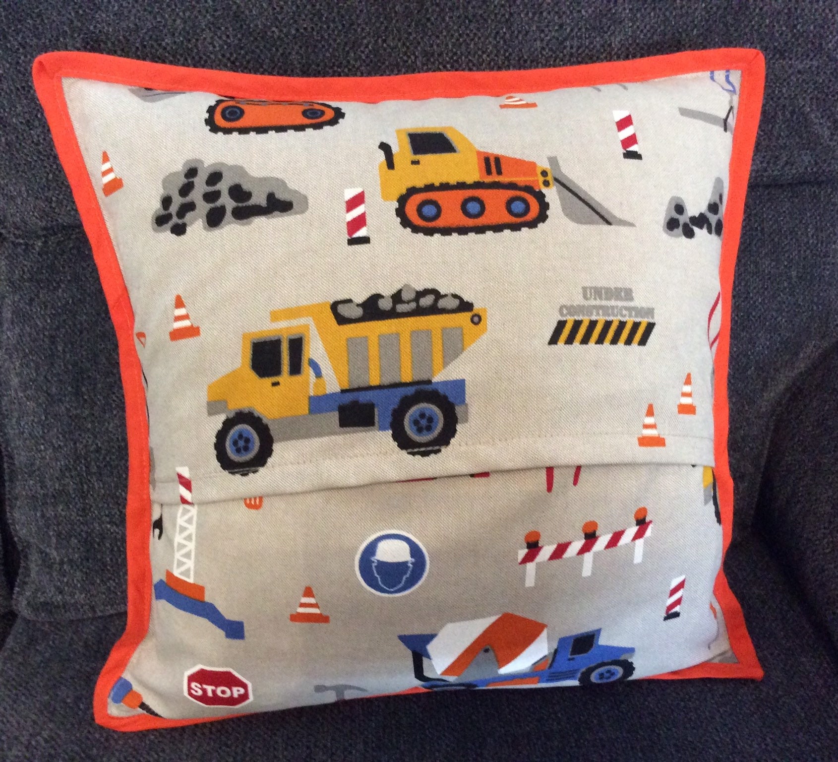 Diggers and Trucks Cushion for Boys - Etsy UK