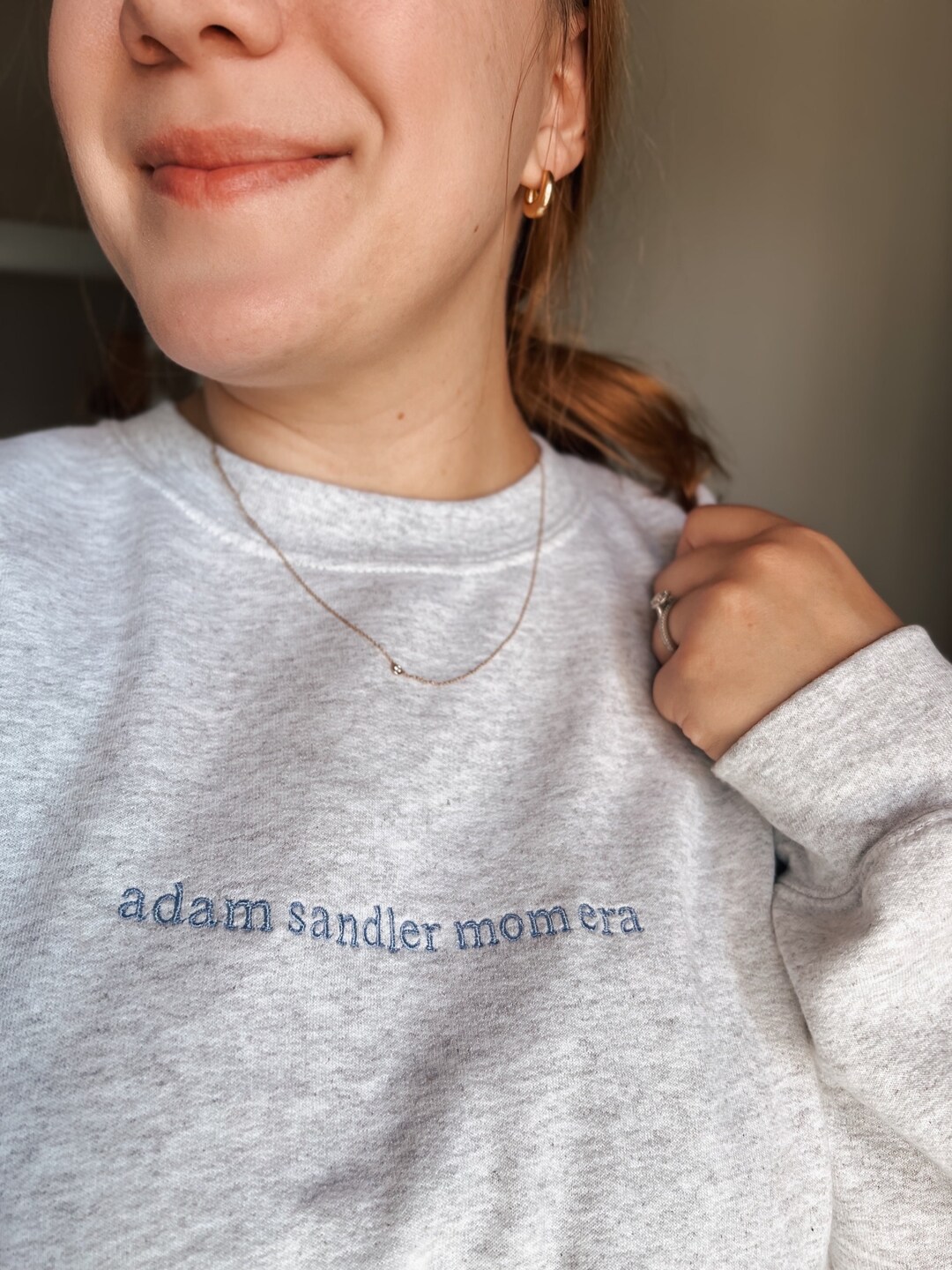 Adam Sandler Mom Era Comfy Cozy Embroidered Crewneck - Etsy