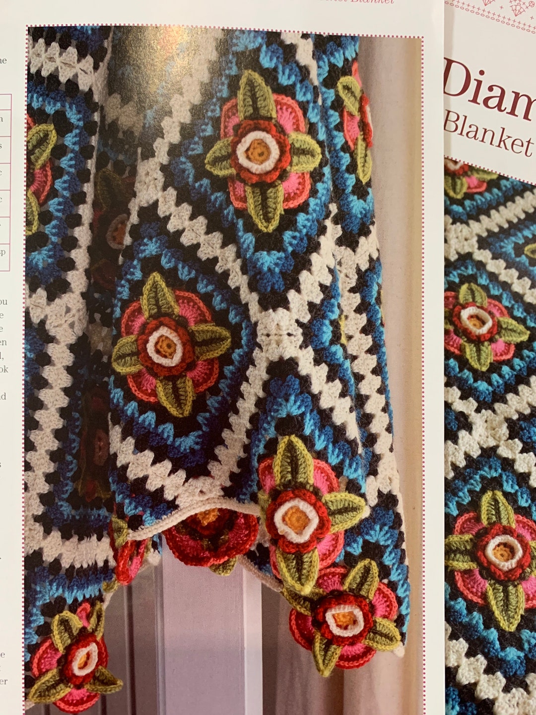 Mexican Diamonds Crochet Blanket /throw Pattern by Janie Crow - Etsy
