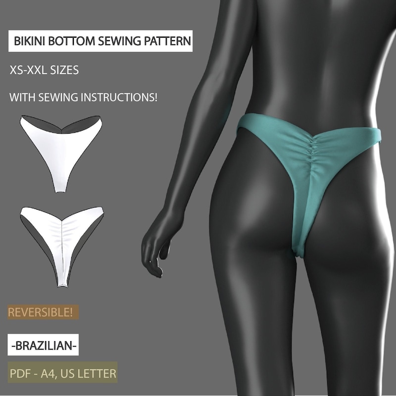 Thong Bikini Pattern - Etsy