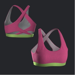 Sewing Pattern Sports Top | Activewear Gym Top Sewing Pattern | Yoga ...