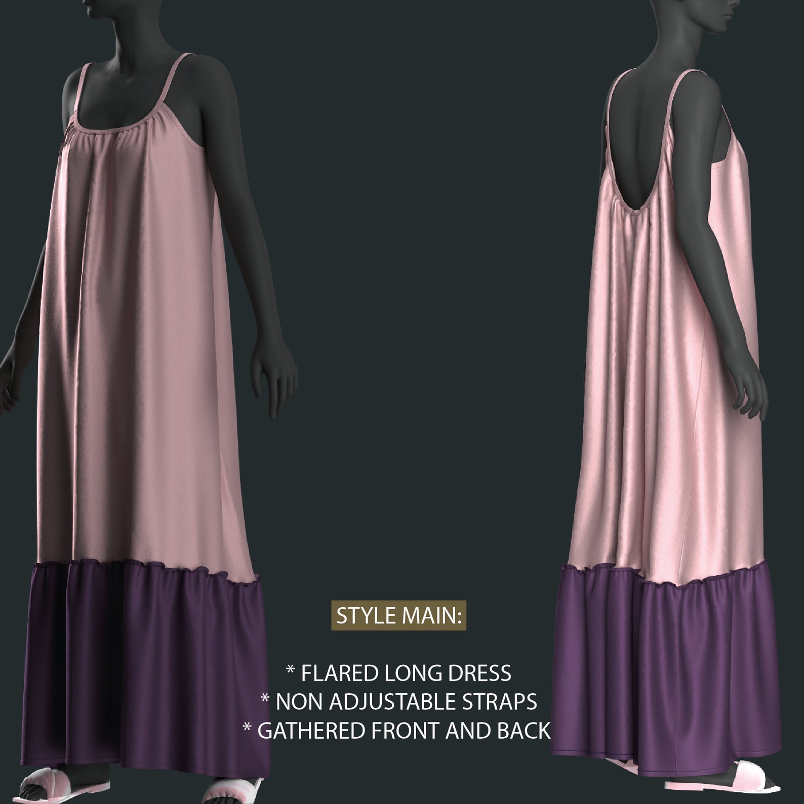 Long Summer Dress Pattern Women Sewing Pattern DIY Dress Sewing Pattern ...