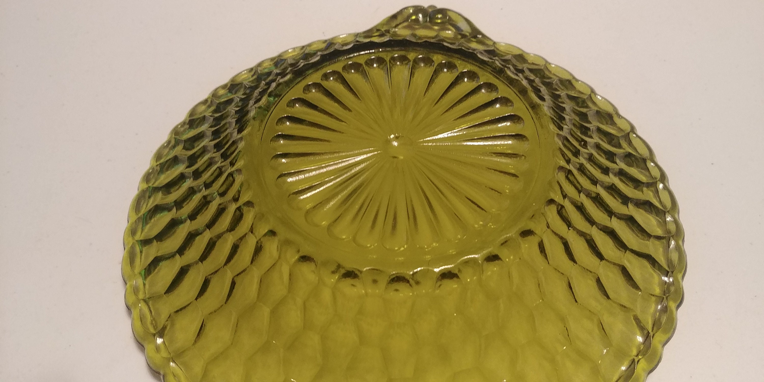 Vintage Green Depression Glass Dish With Handles - Etsy