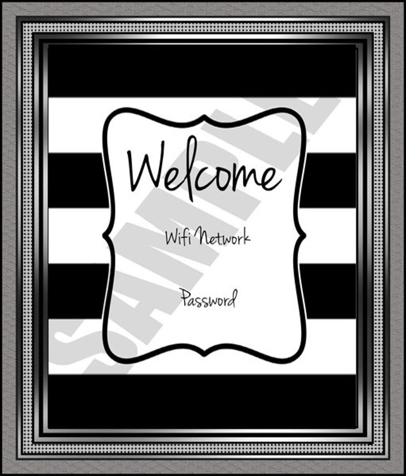 Instant Download Printable Wifi Sign - Etsy