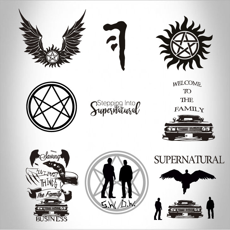 Supernatural Super BUNDLE-svg-eps-ai-pdf-dxg-png-print-vinyl | Etsy