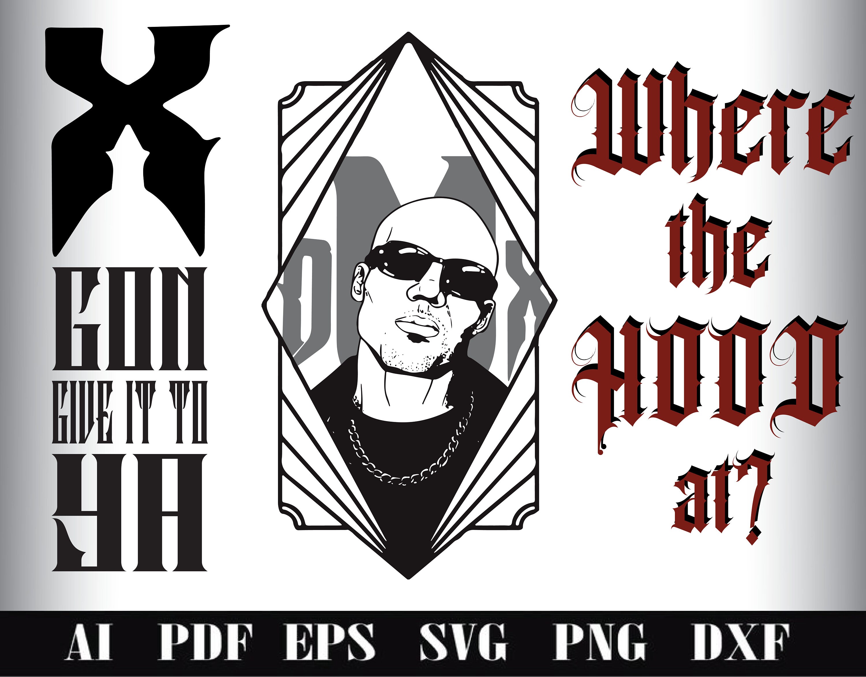 Tattooing Dmx Svg Bundle For Cricut-Silhouette Cut Files-Dmx Png,X Gon ...