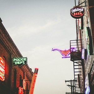 Neon Alley (wall Print) - Etsy