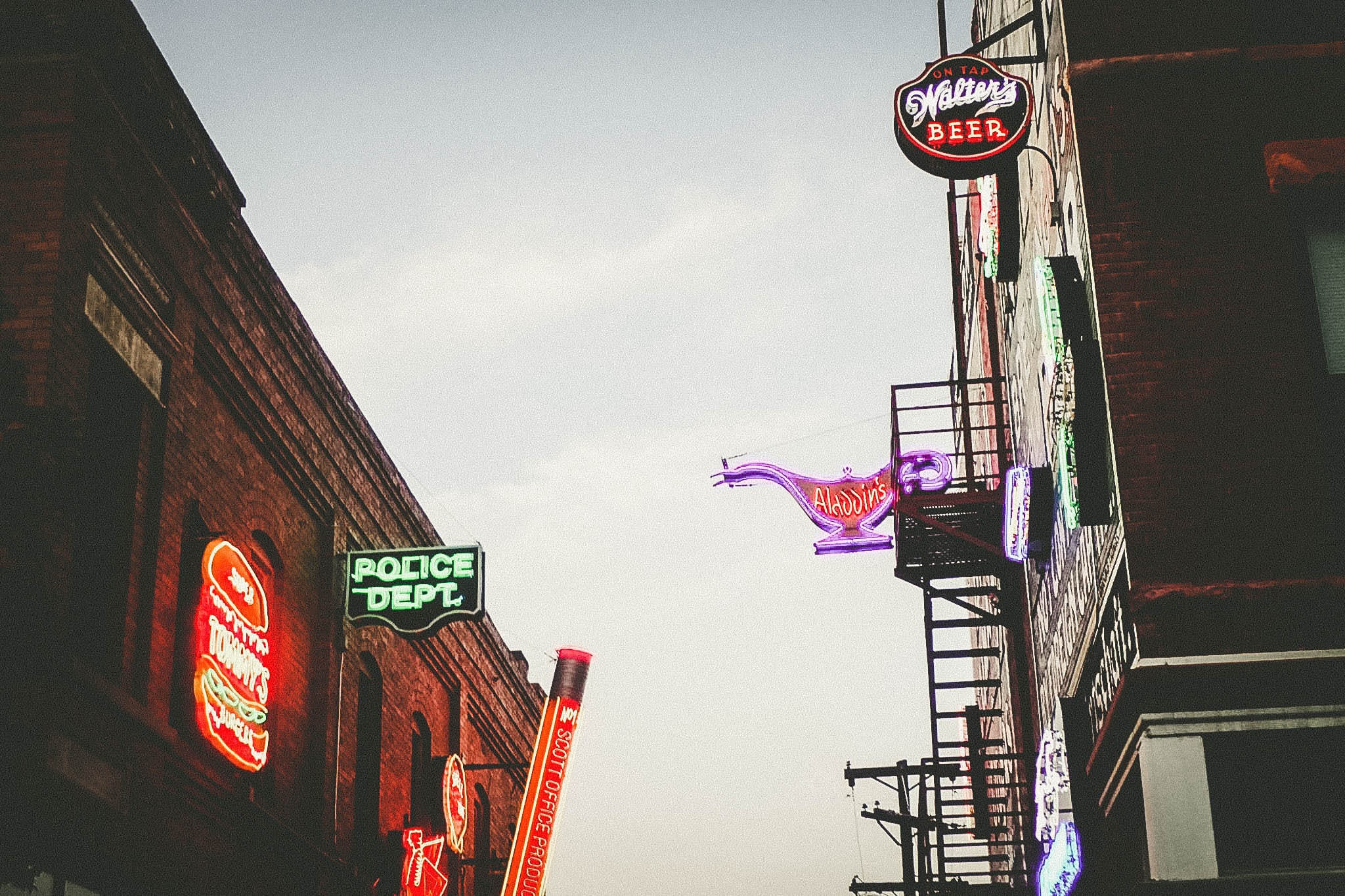 Neon Alley (wall Print) - Etsy