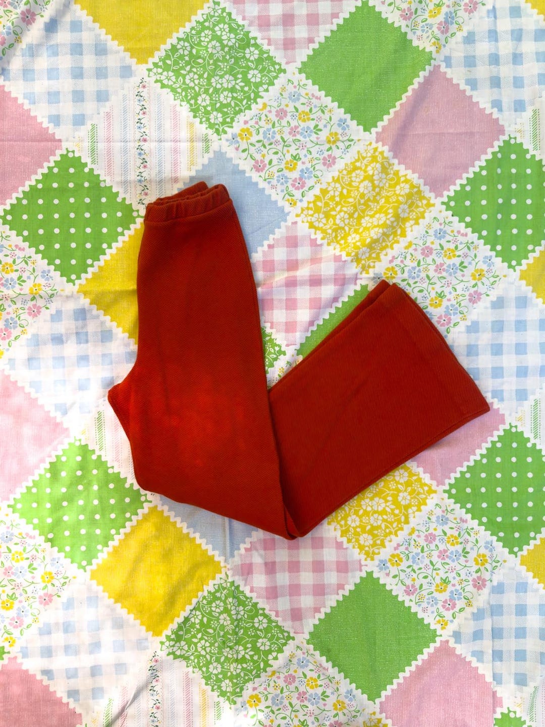 Vintage Burnt Orange Pull on Pants Boat About Flair Pants Wait 20-26 ...