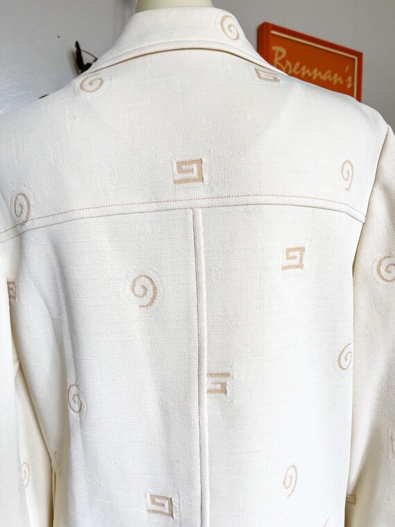 Vntg Alex Garay 60s 70s Cream Long Sleeve Blouse Shir… - Gem