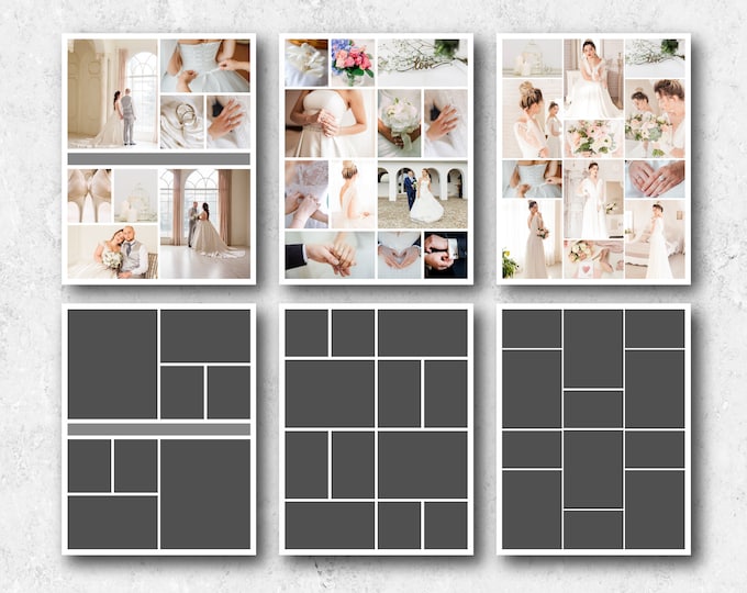 25 Image Collage / Pic Collage / Photo Collage Template PDF 8.5x11 Inch ...
