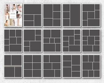 8x10 Photo Collage Templates Digital Collages Photo Templates - Etsy