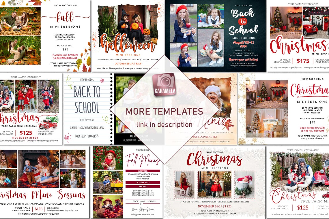 Christmas Minis Template Family Mini Sessions Template Holiday - Etsy