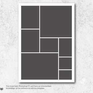 A4 Photo Collage Template Photoshop Template for Photographers Blog ...