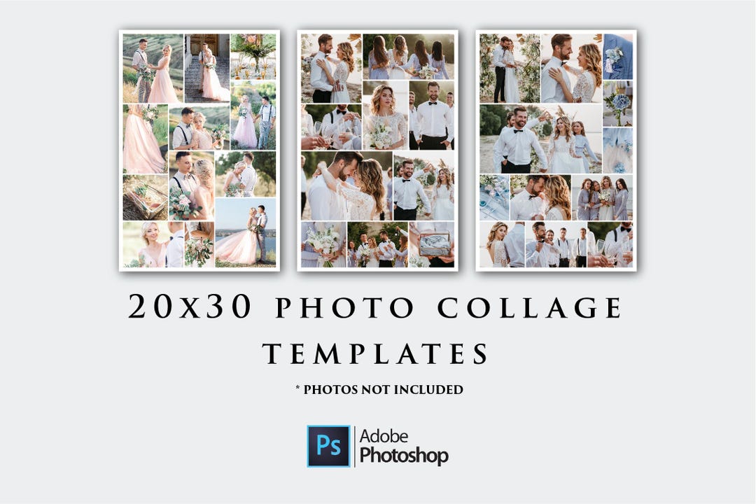 Elegant 20x30 Photo Collage Template Bundle for Photoshop - Etsy