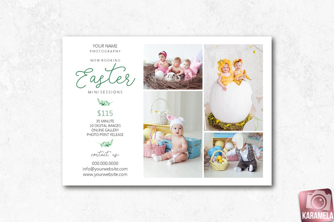 Easter Mini Session Template Spring Photo Marketing Easter - Etsy