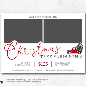 Christmas Tree Farm Minis Template Photoshop Template for - Etsy