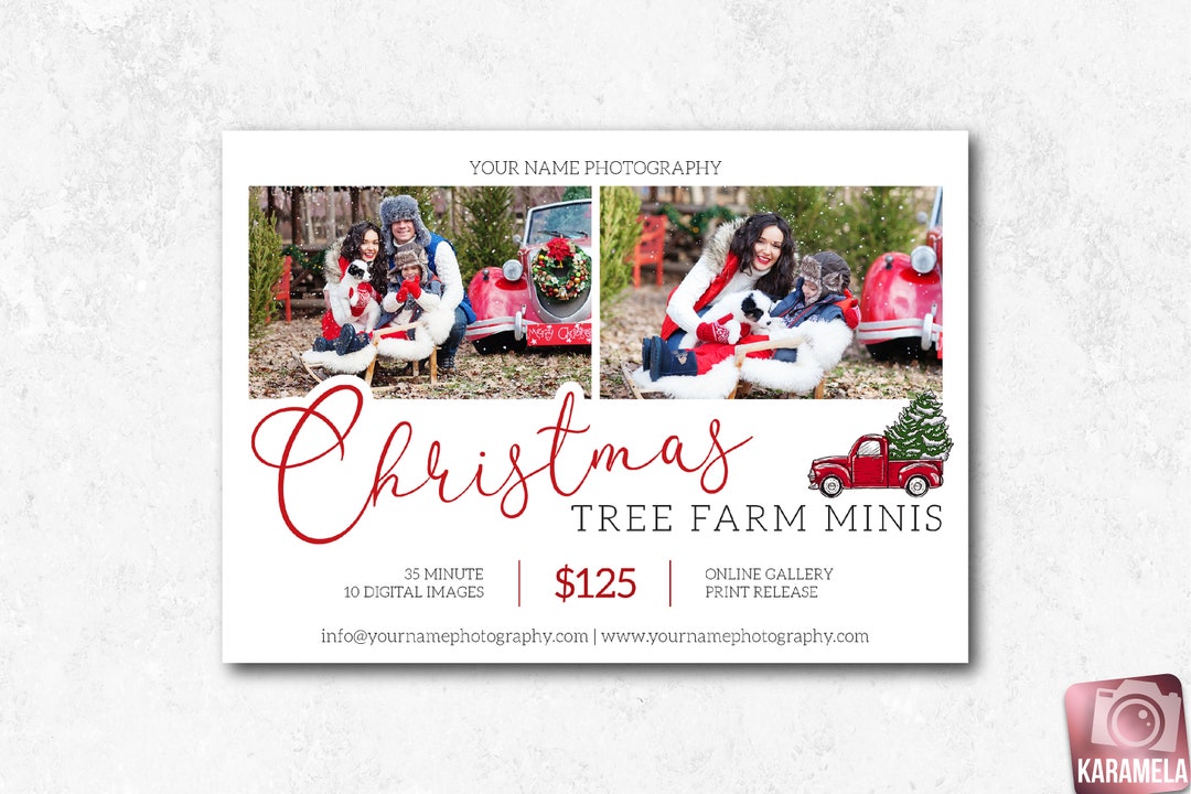 Christmas Tree Farm Minis Template Photoshop Template for - Etsy