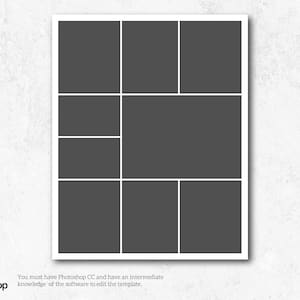 8x10 Photo Collage Templates for Photographers, Digital Collage ...