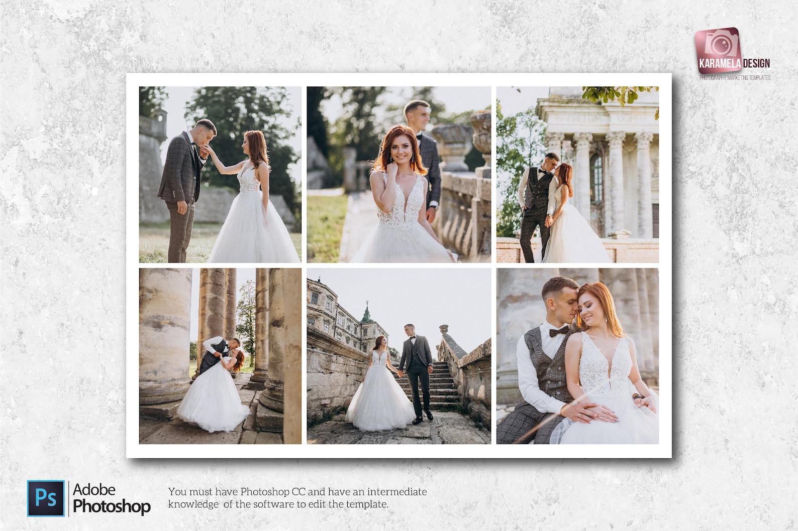 A4 Landscape Photo Collage Templates Photoshop Templates for | Etsy