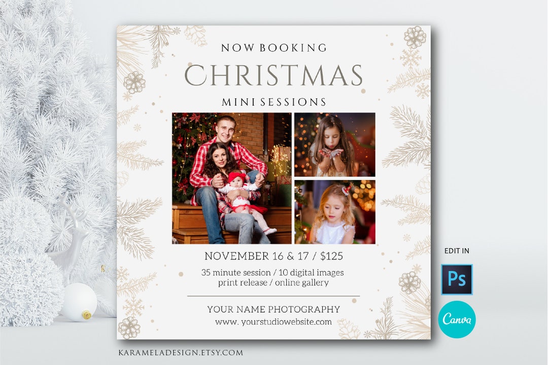 Christmas Mini Sessions Template, Holiday Sessions, Christmas Sessions ...