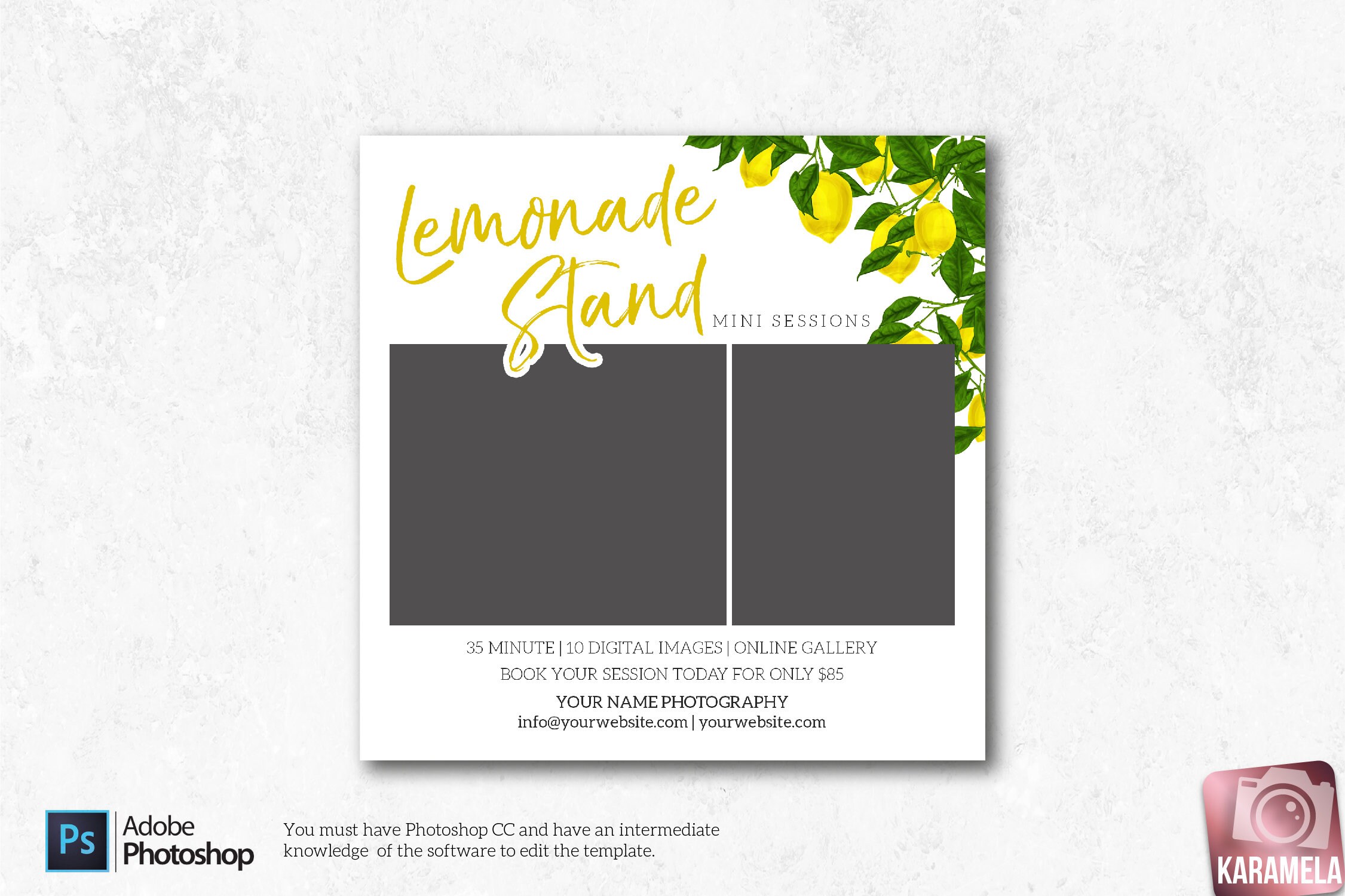 Lemonade Stand Mini Sessions Template Summer Photo Sessions | Etsy