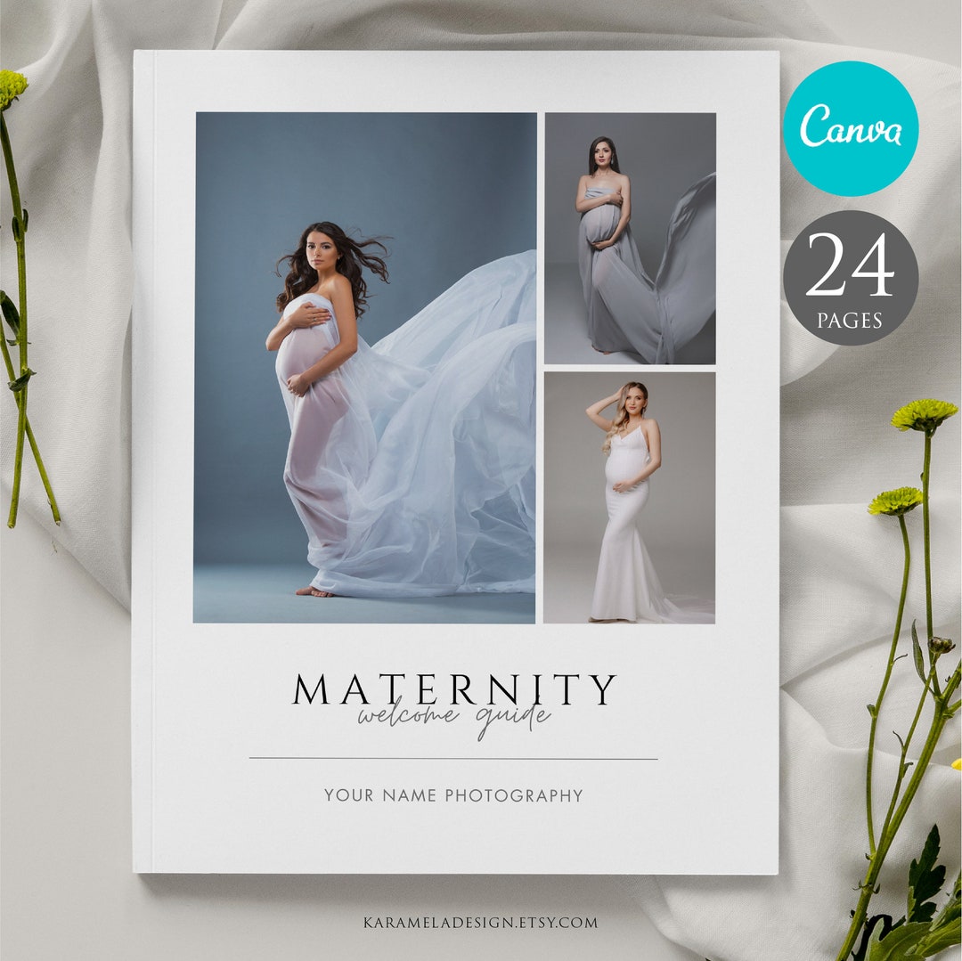 Professional Welcome Guide Template for Maternity Photographers Canva ...